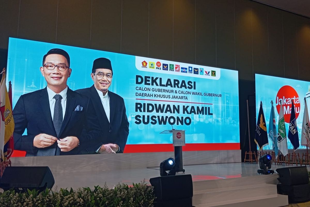 Koalisi Jakarta Baru, Jakarta Maju Resmi Usung Ridwan Kamil-Suswono di Pilkada DKI Jakarta ...